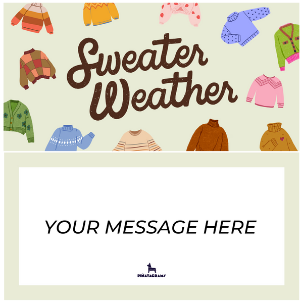 Sweater Weather Piñata - Piñatagrams