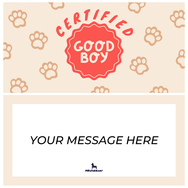 Certified Good Boy Pupyata (Dog Treats) - Piñatagrams
