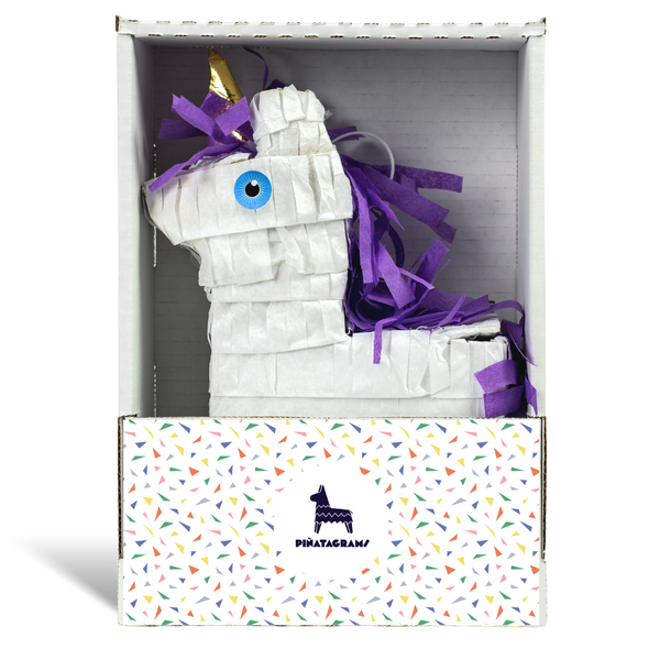 White Unicorn Piñatagram - Piñatagrams